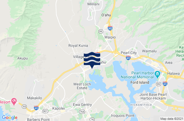 潮汐・海面水位のデータ 潮位表Royal Kunia | 潮見表（満潮・干潮）｜タイドグラフ | US